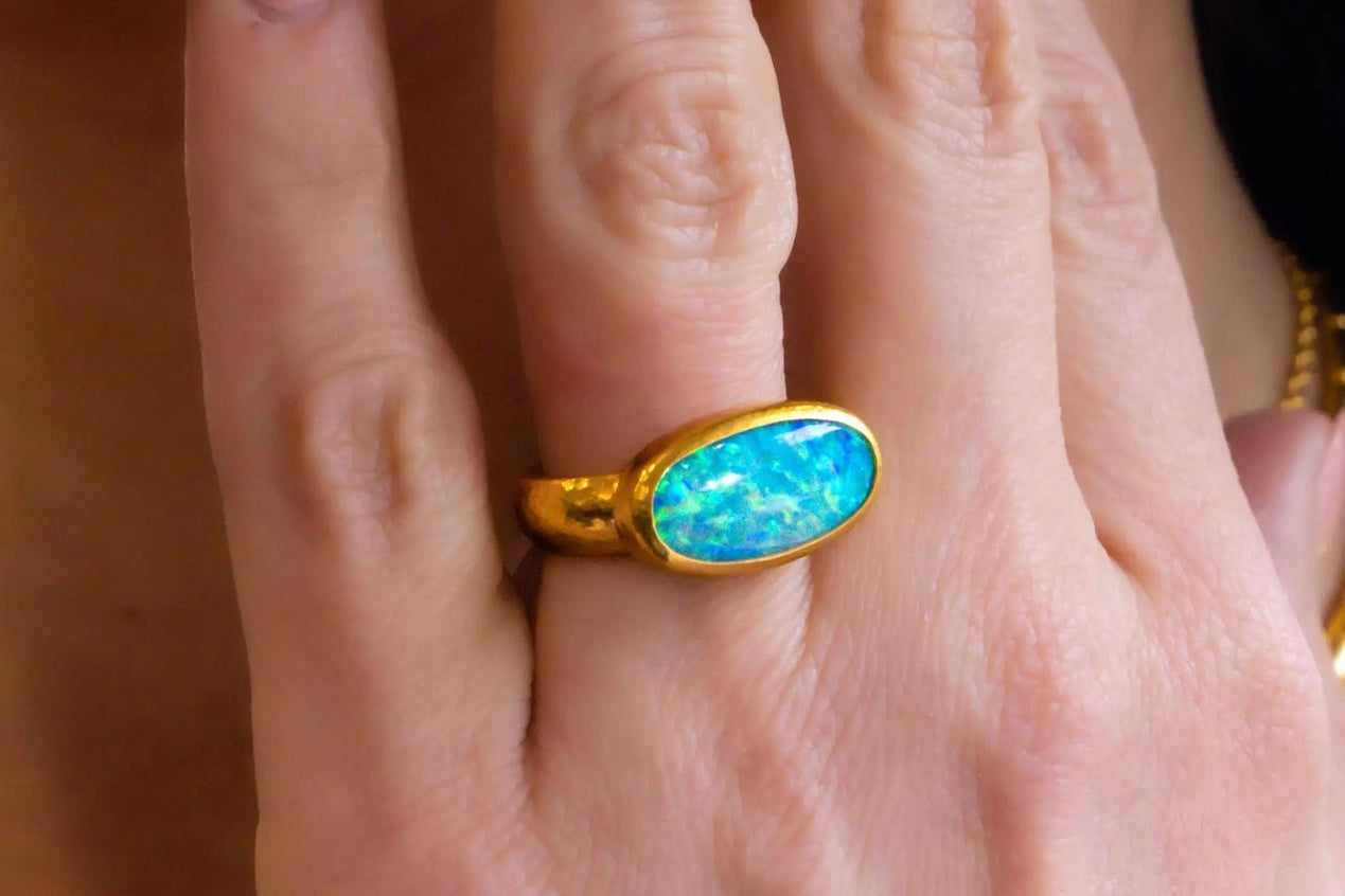 Opal Ring Get it now - Squash Blossom Vail