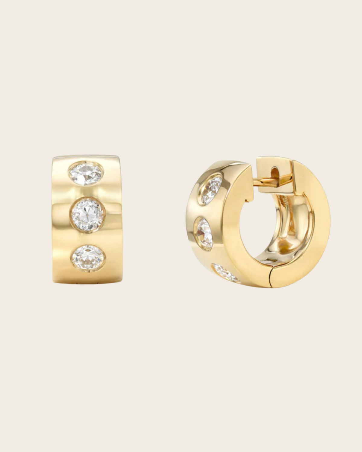 Single Stone Jenni Diamond Huggies - Squash Blossom Vail 5800.00 2023